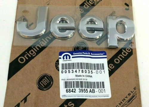 2019 2020 Jeep Cherokee front hood chrome Nameplate Emblem new OEM ...