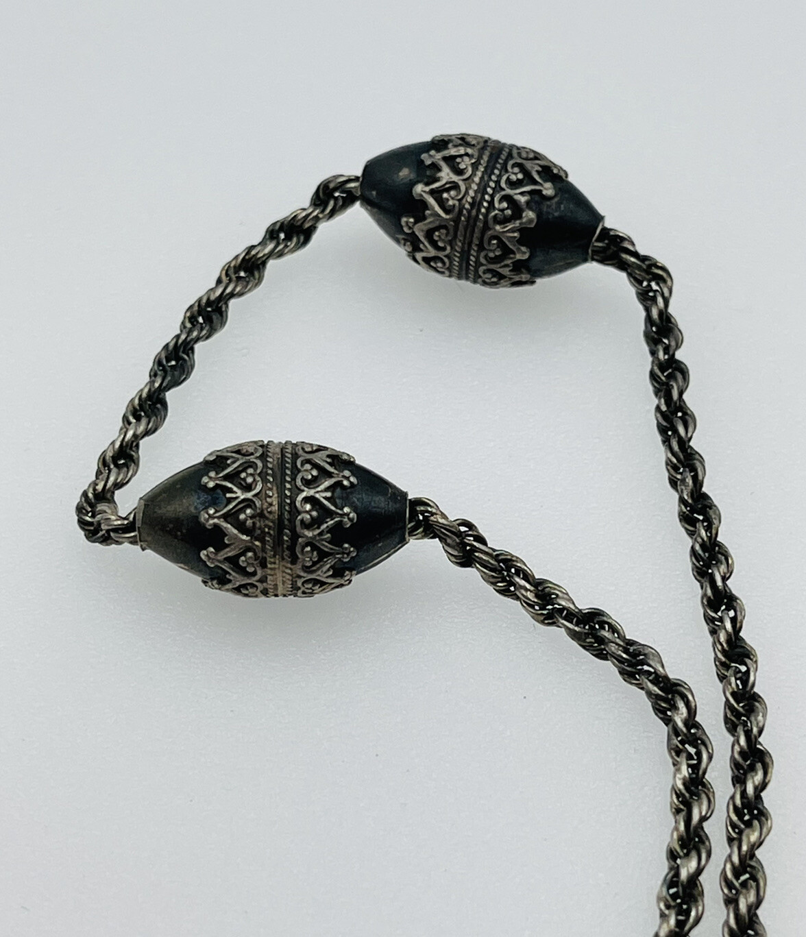 Antique Victorian Sterling Silver Slide Watch Fob Tas… - Gem