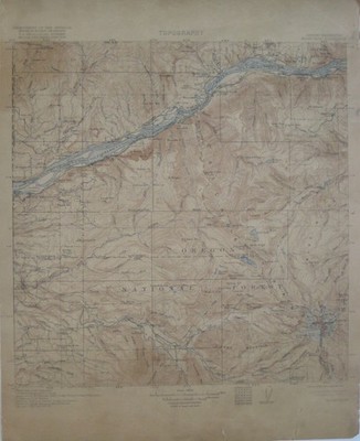 Original 1916 USGS Topo Map MOUNT HOOD QUADRANGLE Oregon National ...