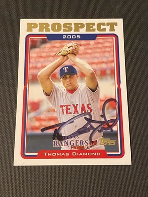 Thomas Diamond Signed 2005 Topps Update UH Card Auto Texas Rangers ...