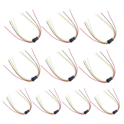 10 Pairs SM 4Pin Connection Cable 2.54mm Pitch Wire Length 200mm Male ...