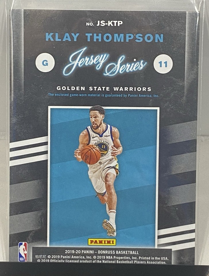 2019-20 Klay Thompson Jersey Series Game Worn Jersey Warriors Mavericks ...