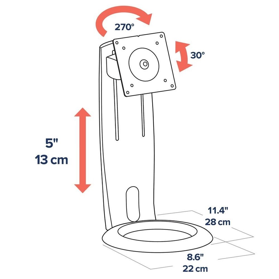 Ergotron Neo-Flex Adjustable Single Monitor Stand Display Attachment 33 ...
