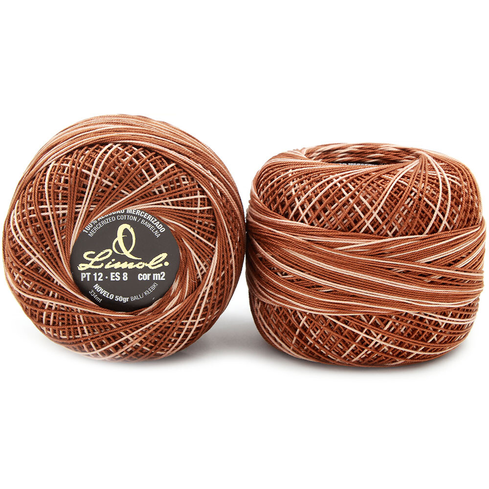 Limol Size 12 Multicolor 50 Grs 100% Mercerized Crochet Thread Cotton ...