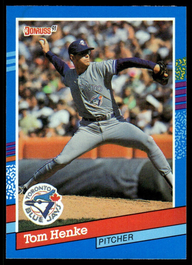 1991 DONRUSS TOM HENKE #205 TORONTO BLUE JAYS 2986 | eBay