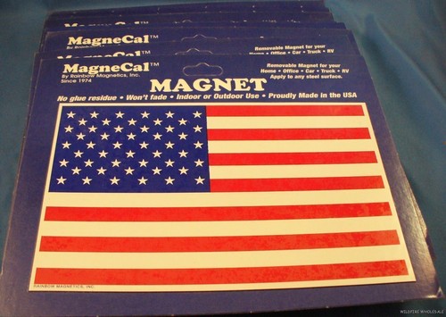 WHOLESALE LOT OF 22 LARGE USA FLAG MAGNETS MADE IN US u.s. CAR AUTO ...