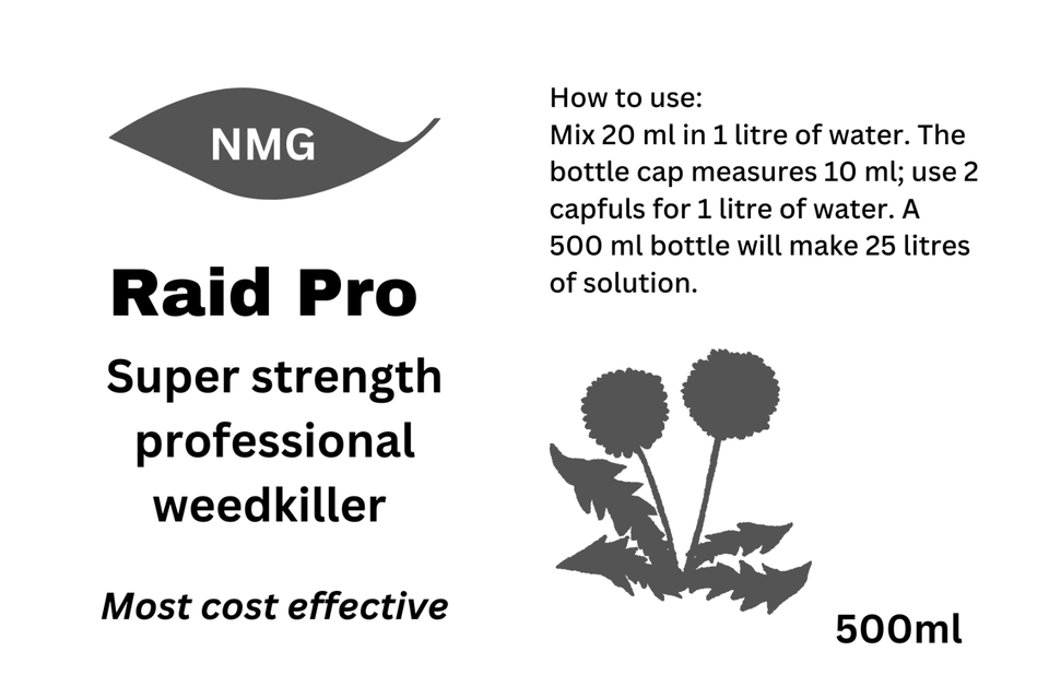 Raid pro super strength professional weedkiller 500ml Concentrat makes ...
