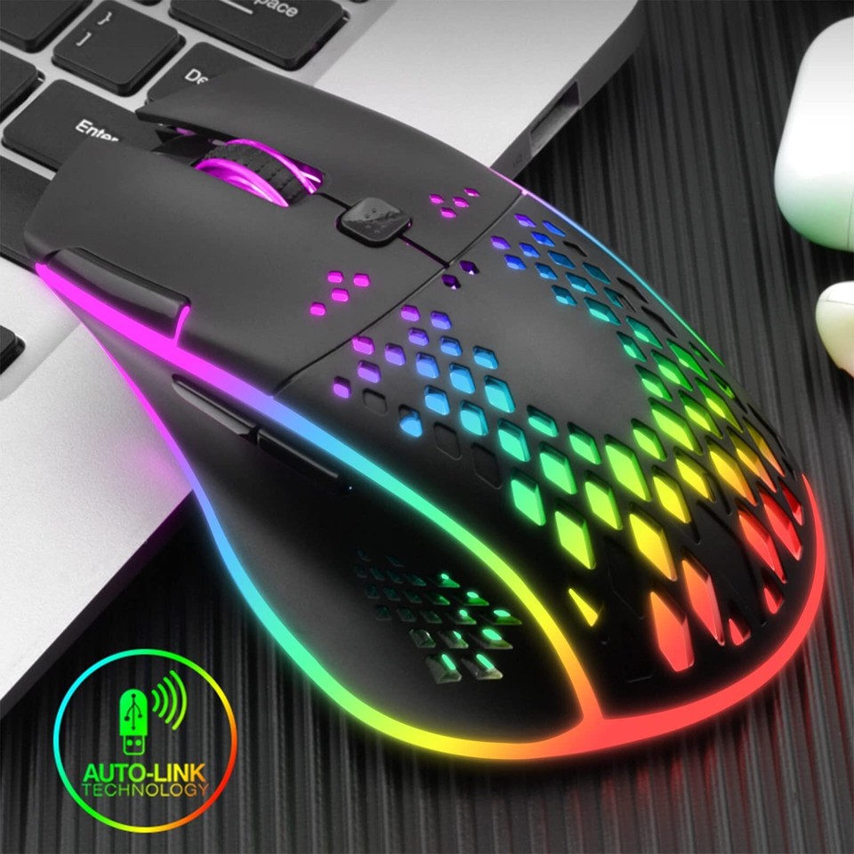 VEGCOO Wireless Gaming Mouse C30 Silent Click Wireless Rechargeable ...