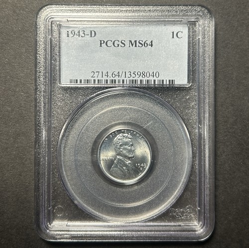 1943-D Steel Wheat Cent — PCGS MS64 | eBay