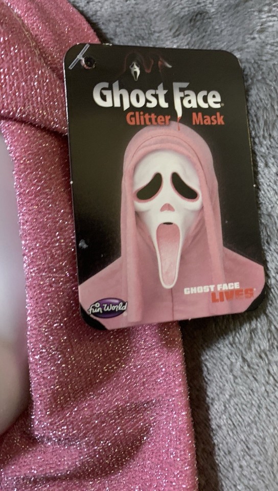 Scream Ghost Face Pink Glitter Mask Officially Licensed Fun World ...