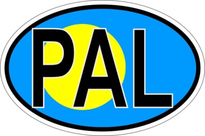 Sticker oval flag vinyl country code PAL palau | eBay Australia