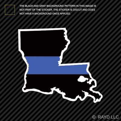 Louisiana State Shaped The Thin Blue Line Sticker Self Adhesive police ...