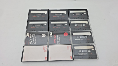 Lot of 12 - Used 3M AVX 120 Pro Audio Cassette Tapes Pre Recorded Sold ...