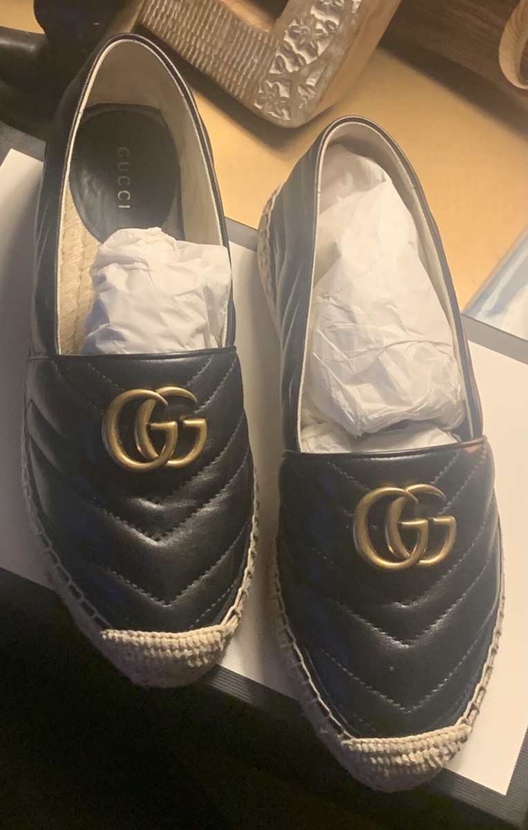 Authentic Gucci Double G Espadrilles shoes women 7.5 | eBay Authentic Gucci Double G Espadrilles shoes women 7.5 | eBay