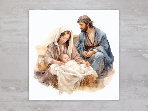 Christmas Baby Jesus Nativity Fabric Panel Square Quilt Sewing Quilt ...