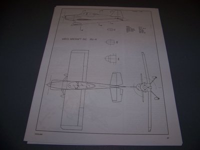 VINTAGE..VAN'S AIRCRAFT INC. RV-4..3-VIEWS/SPECS/CROSS SECTIONS...RARE ...