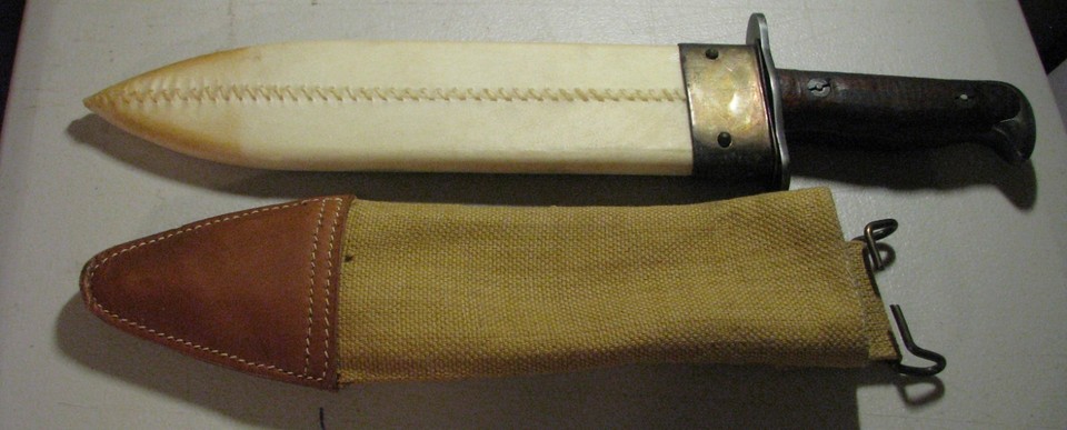 World War I WWI US Model M1917 Bolo Knife Plumb St Louis 1918 2 Sheaths ...