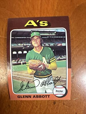 1975 Topps Mini #591 Glenn Abbott Oakland Athletics - NM-MT Mini | eBay