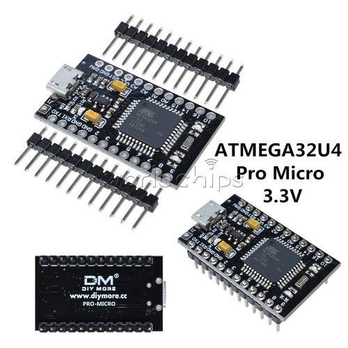 3.3V 8MHz Pro Micro ATMEGA32U4 USB Controller Board with Bootloader for ...
