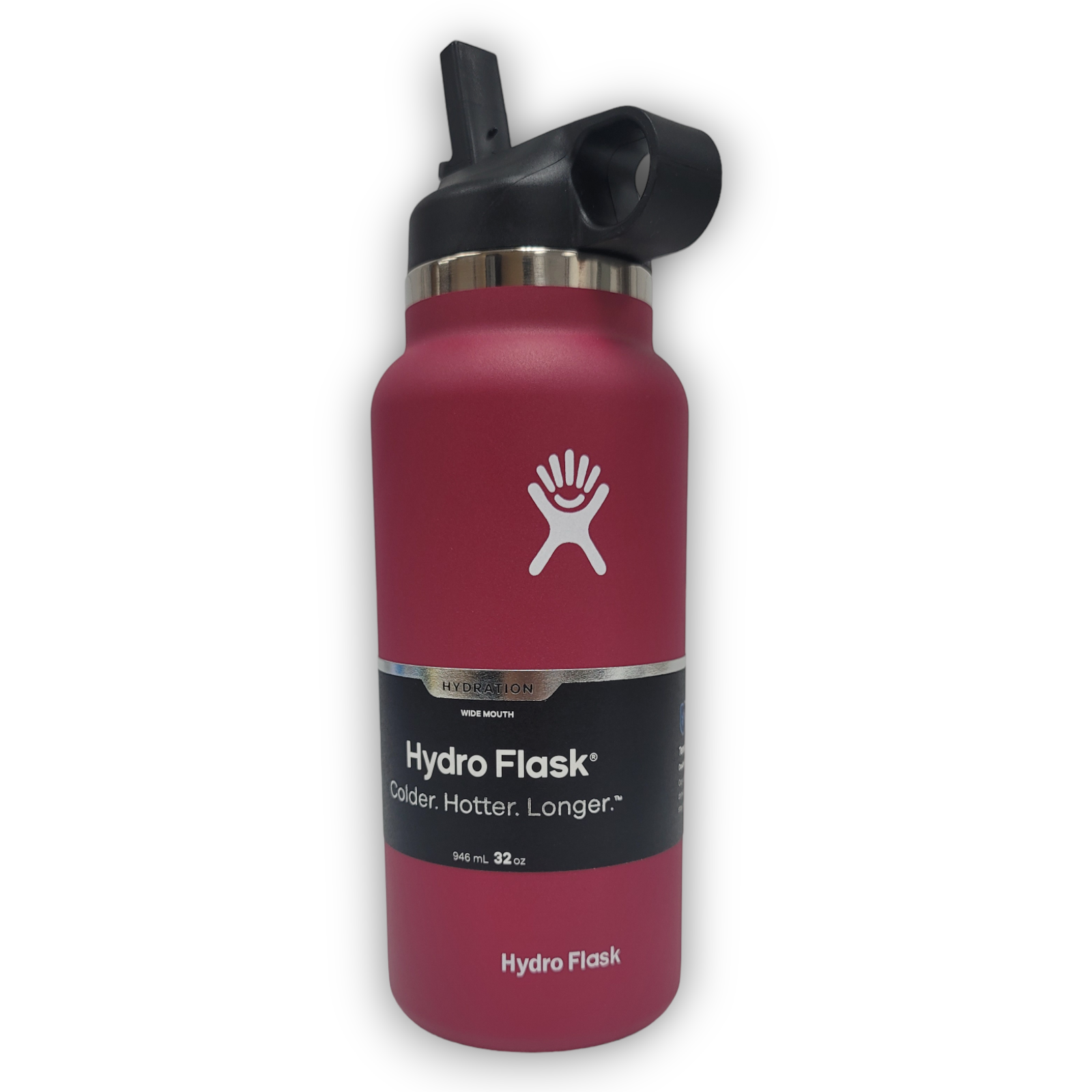 32oz Hydro Flask Water Bottle Stainless Steel Wide Mouth W/Straw Lid ...