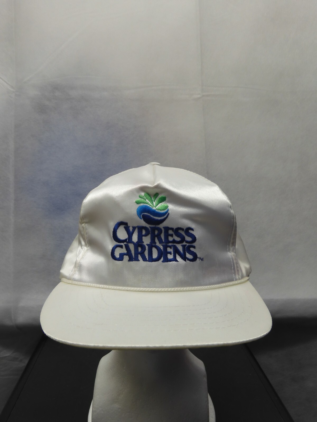 Vintage Cyprus Gardens Nylon Zipback Hat - Gem