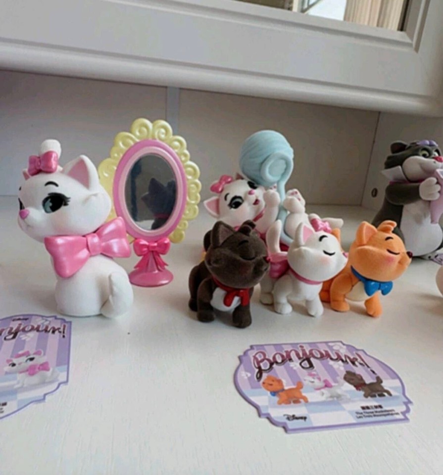 Disney Marie Lucifer Fluffy Cat Miniso Blind Box 6 pcs Cute Figure ...