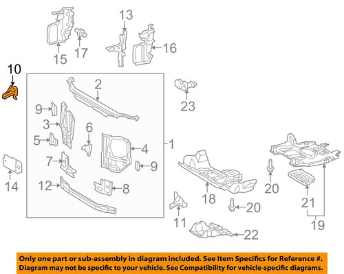 TOYOTA OEM Radiator Core Support-Fender Mounting Bracket Right ...