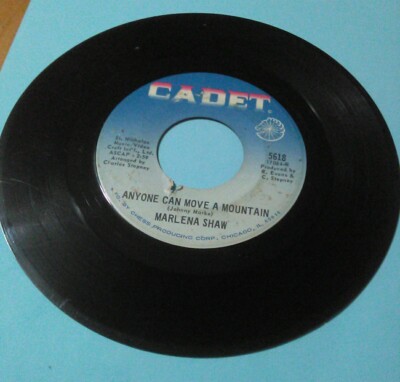 CADET records 5618 soul 45rpm MARLENA SHAW "ANYONE CAN MOVE A MOUNTAIN ...