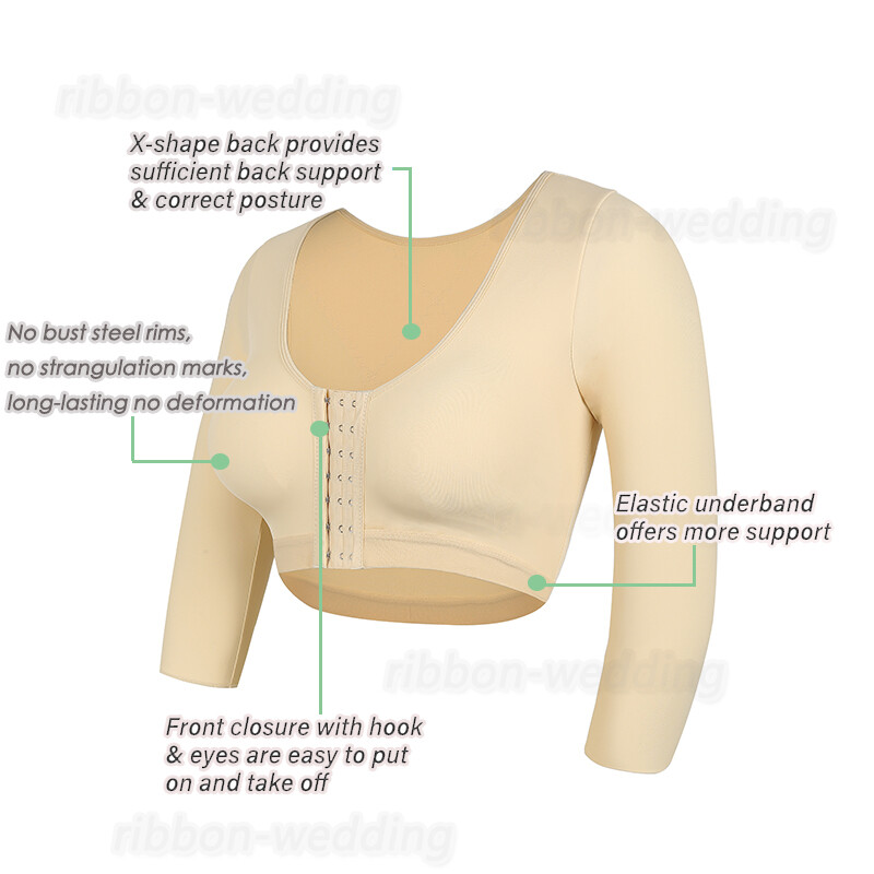 Women Post Surgery Arm Lipo Compression Arm Shaper Sleeves Full ...