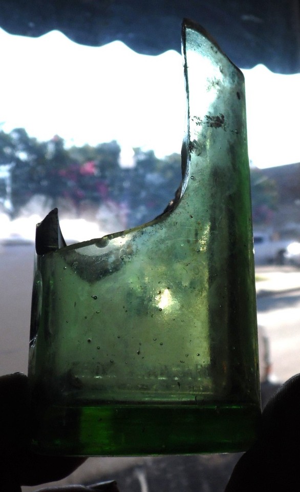 3 Ultra Rare GREEN Pepsi Cola Soda Bottle Shards Shinnston WV Embossed ...