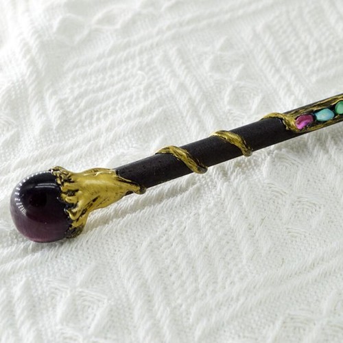 Double-headed Crystal Opal Magic Wand Wood Stick Wicca Altar Props ...