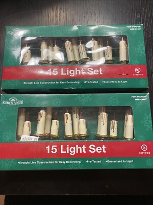 Kurt Adler 15-Light Triple Candle Light Set with Ivory Candle Shaft | eBay