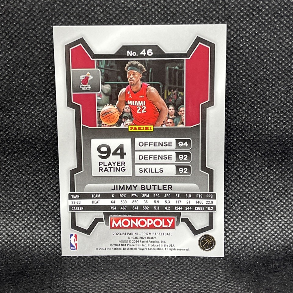 Jimmy Butler 2023-24 Panini Prizm Monopoly #46 Miami Heat | eBay