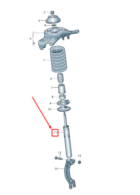 AUDI Q5 8R Front Gas Shock Absorber 8R0413031AL NEW GENUINE | eBay