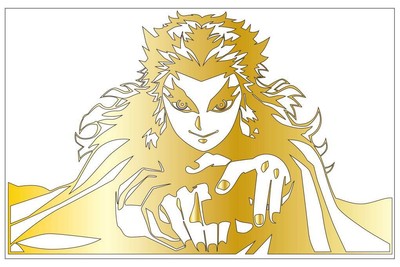 Demon Slayer Kimetsu no Yaiba Rengoku Anjuro Kirie style [XL] Gold | eBay