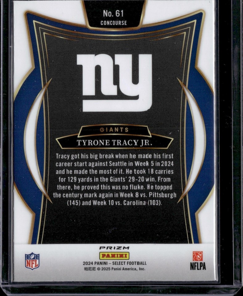 2024 Panini Select #61 Tyrone Tracy Jr. Black & Red Prizm Shock Pal's ...