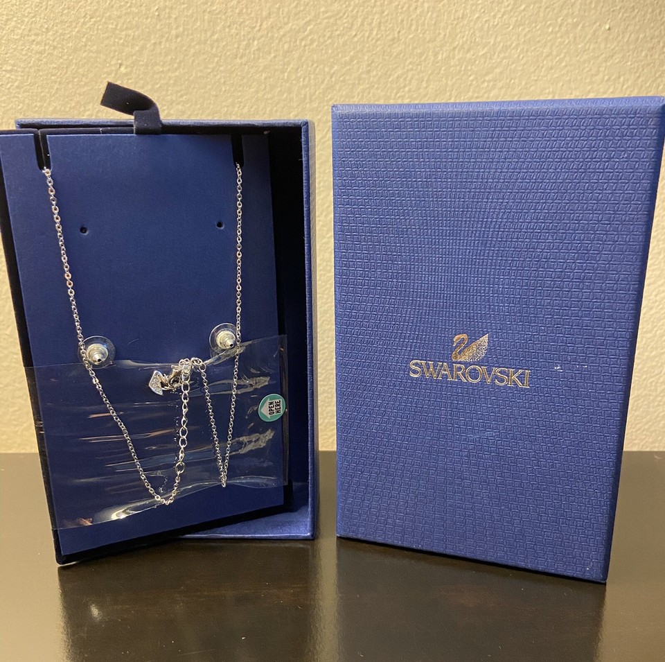 New Authentic SWAROVSKI Rhodium Sparkle Crystal Attract Pendant ...