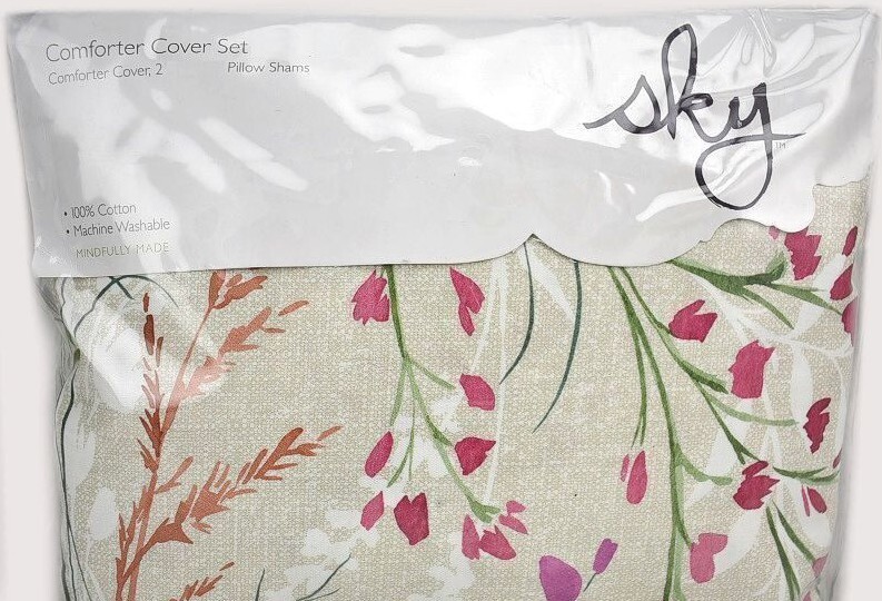 $350 NEW Sky 3 PC SET Autumn Posies Comforter Duvet Cover + 2 Shams ...