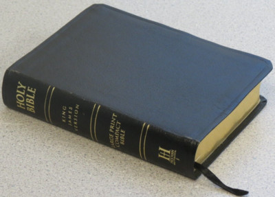 KJV Large Print Compact Bible, Black Bonded Leather Holman ...
