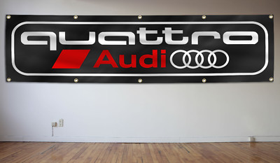 Audi Quattro Banner Flag 2X8ft Audi Sport Abt Racing Car Garage ...