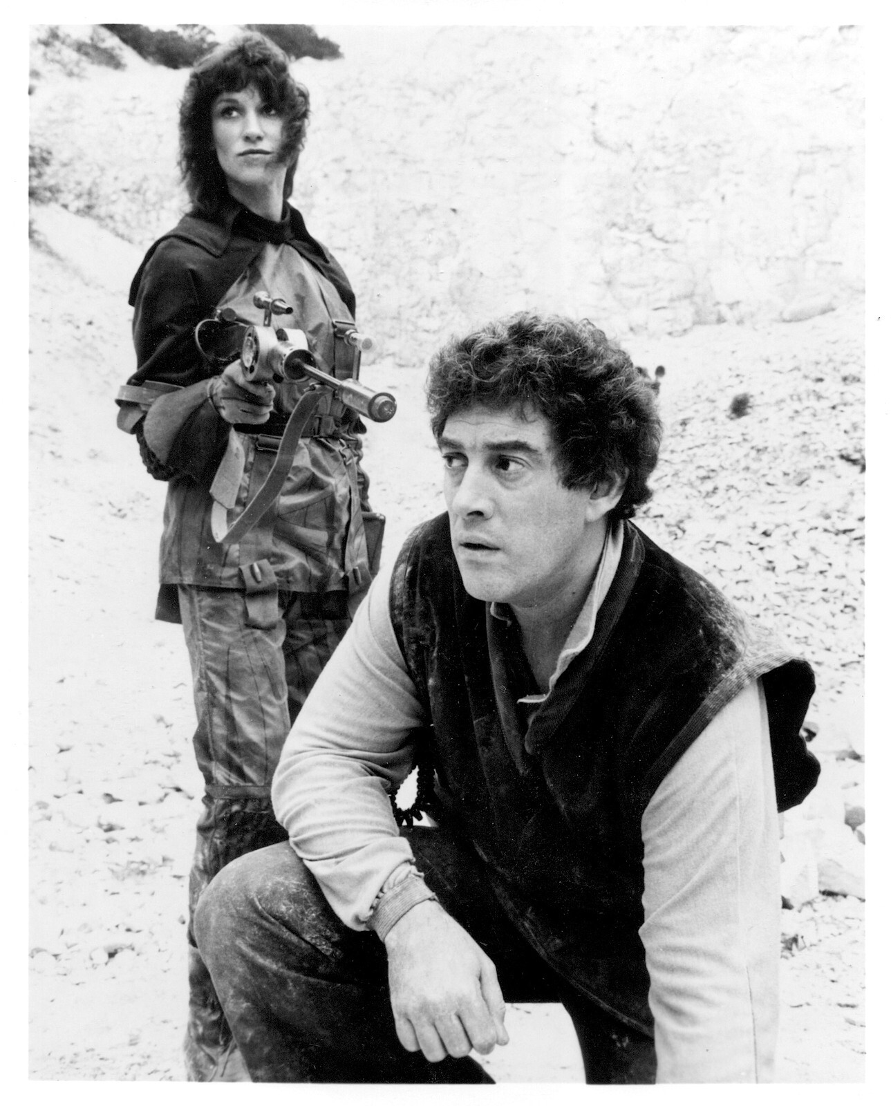 1978’s BLAKE'S 7 Cally pulls weapon on Blake b/w 8x10 scene still | eBay