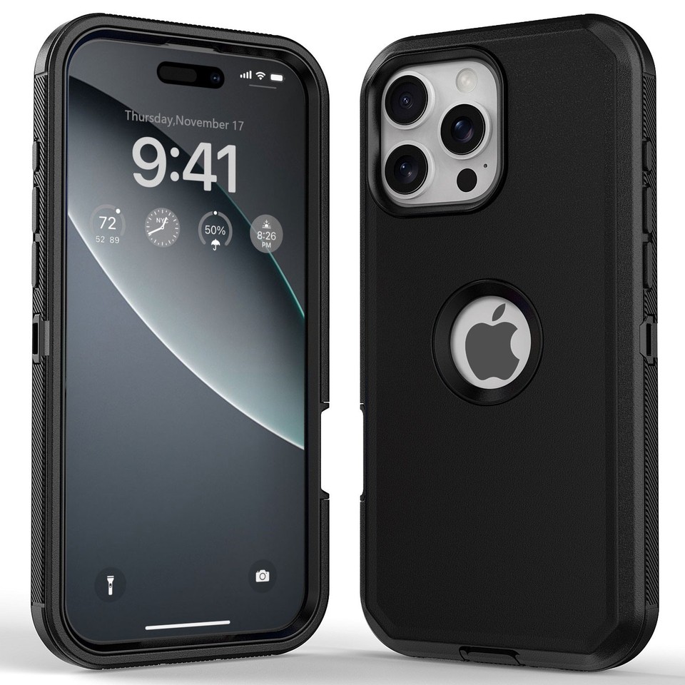 For iPhone 16 Pro Holster Case Belt Clip Heavy Duty Shockproof ...