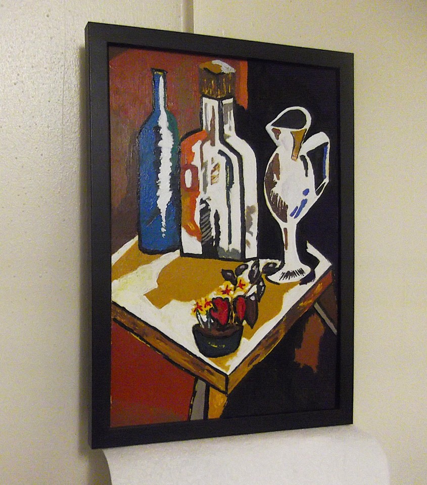 Modernist cubist style Abstract Still Life painting On Board | eBay UK