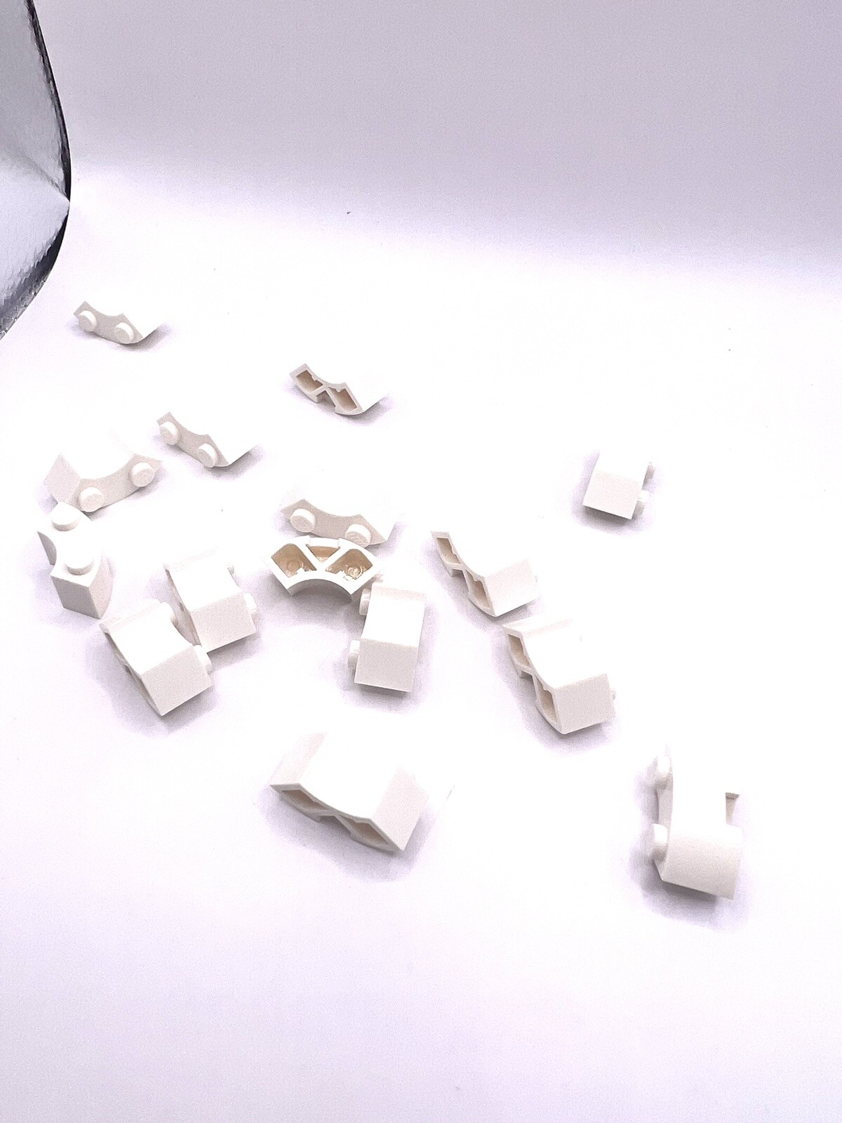 Lego 15 White Brick Round Corner 2 x 2 Macaroni with Stud Notch Pieces ...