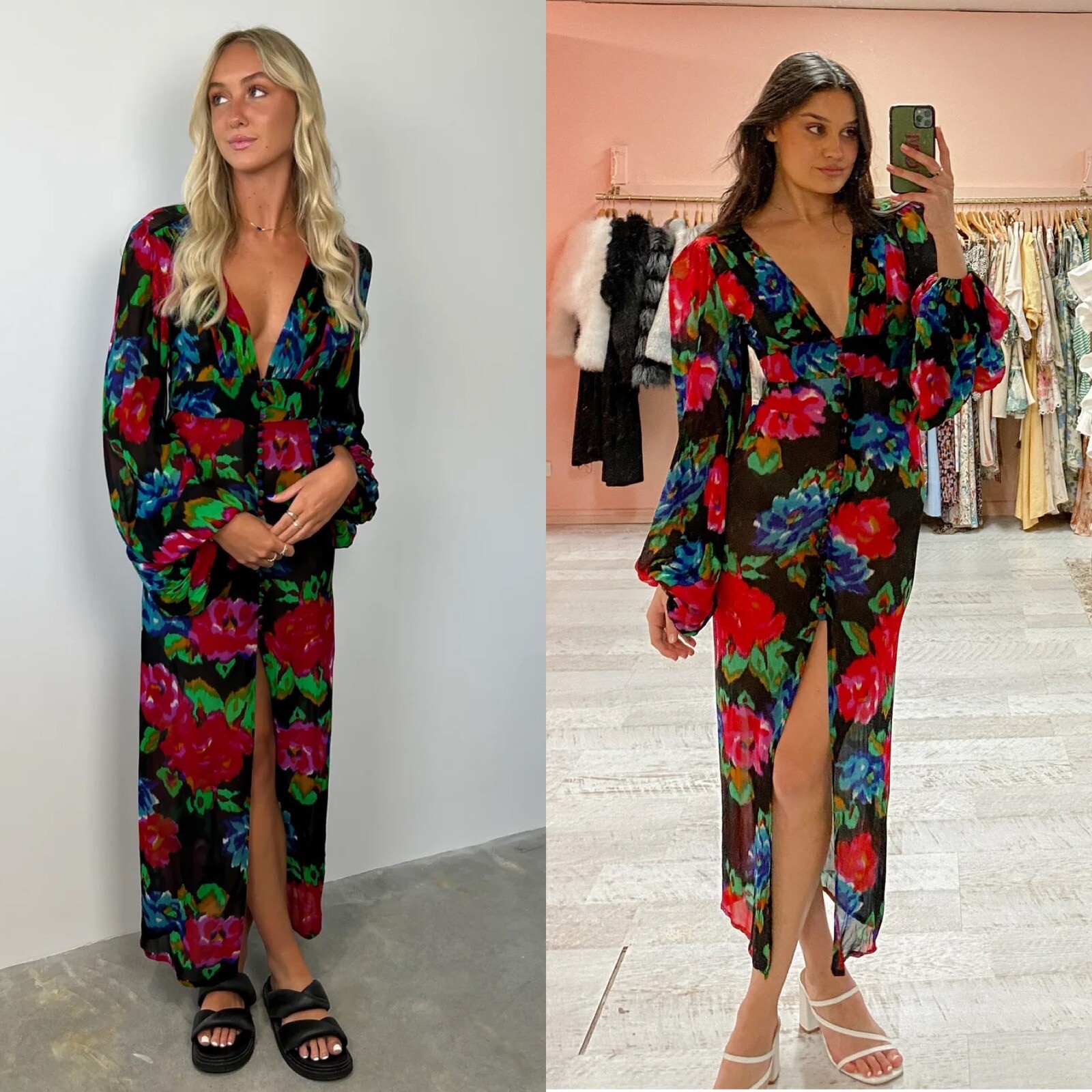 Rat & Boa Ferreira Floral Maxi Dress Size XS - Gem