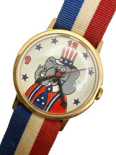 Vintage Manual Wind Republican Party Elephant Character Watch | eBay
