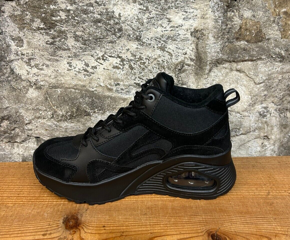 SKECHERS UNO HI-ROCLIFF ROAD WOMENS BLACK 155681 HI TOP SIZE 9 NEW IN ...