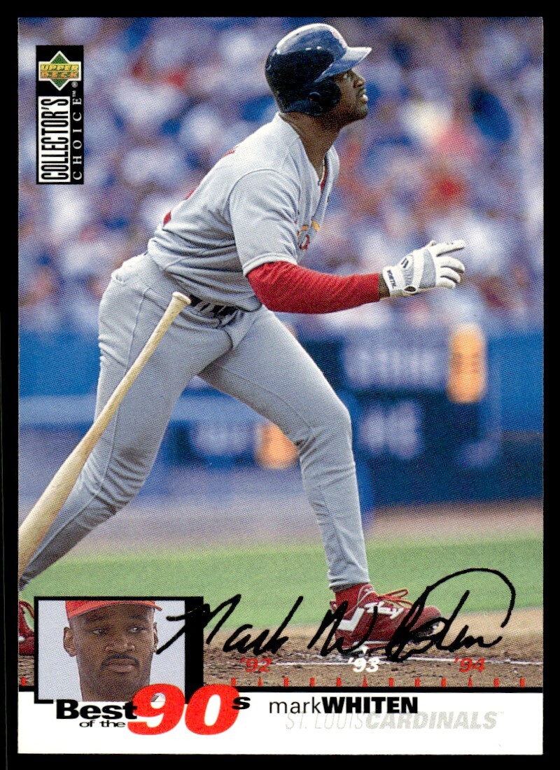 1995 Collector's Choice Gold Signature Mark Whiten St. Louis Cardinals ...