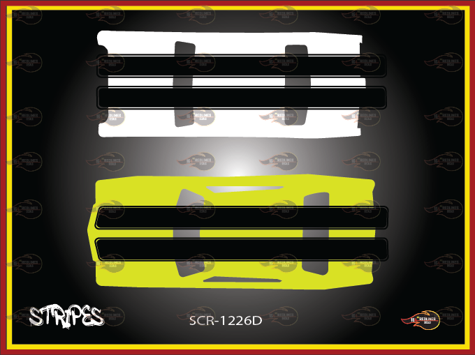 1/64 Classic Muscle Car Stripes "Black" Decal SCR-1226D | eBay