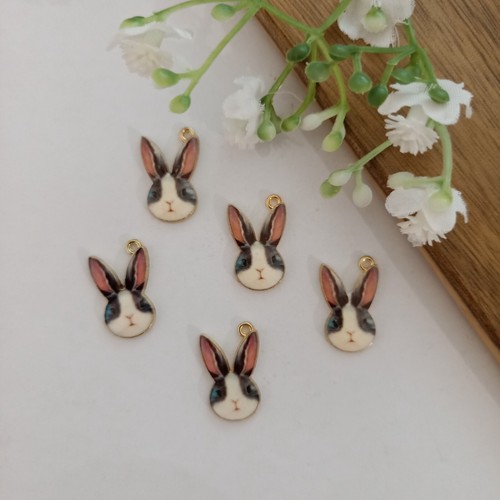 5pc Novelty Bunny Rabbit Charms Trinkets 10x19mm Cute Easter DIY AUS ...